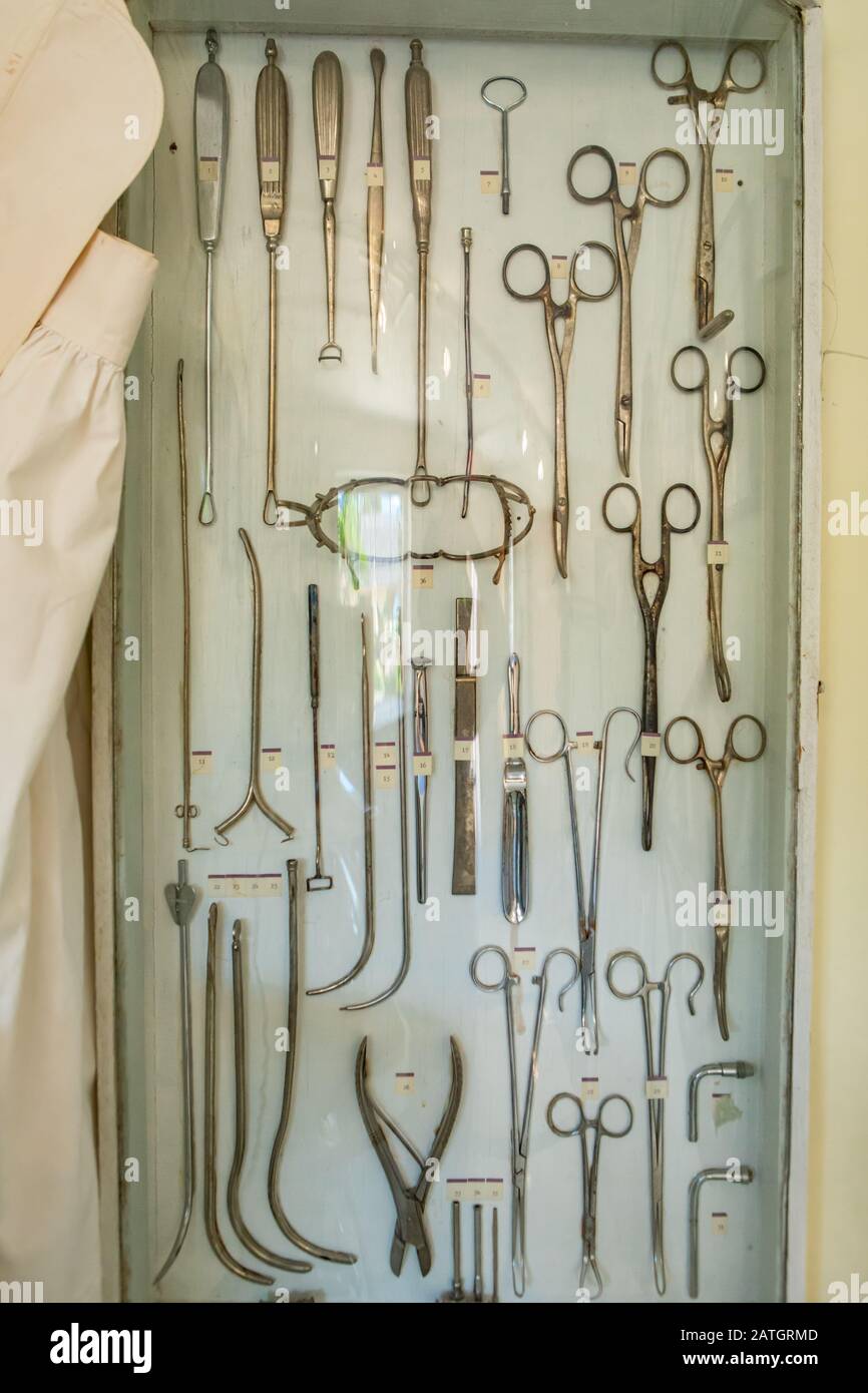 Different types of surgery items and other medical tools of the 20th ...