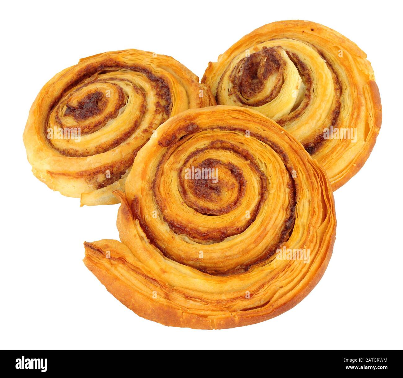 Cinnamon sweet pastry rolls isolated on a white background Stock Photo ...