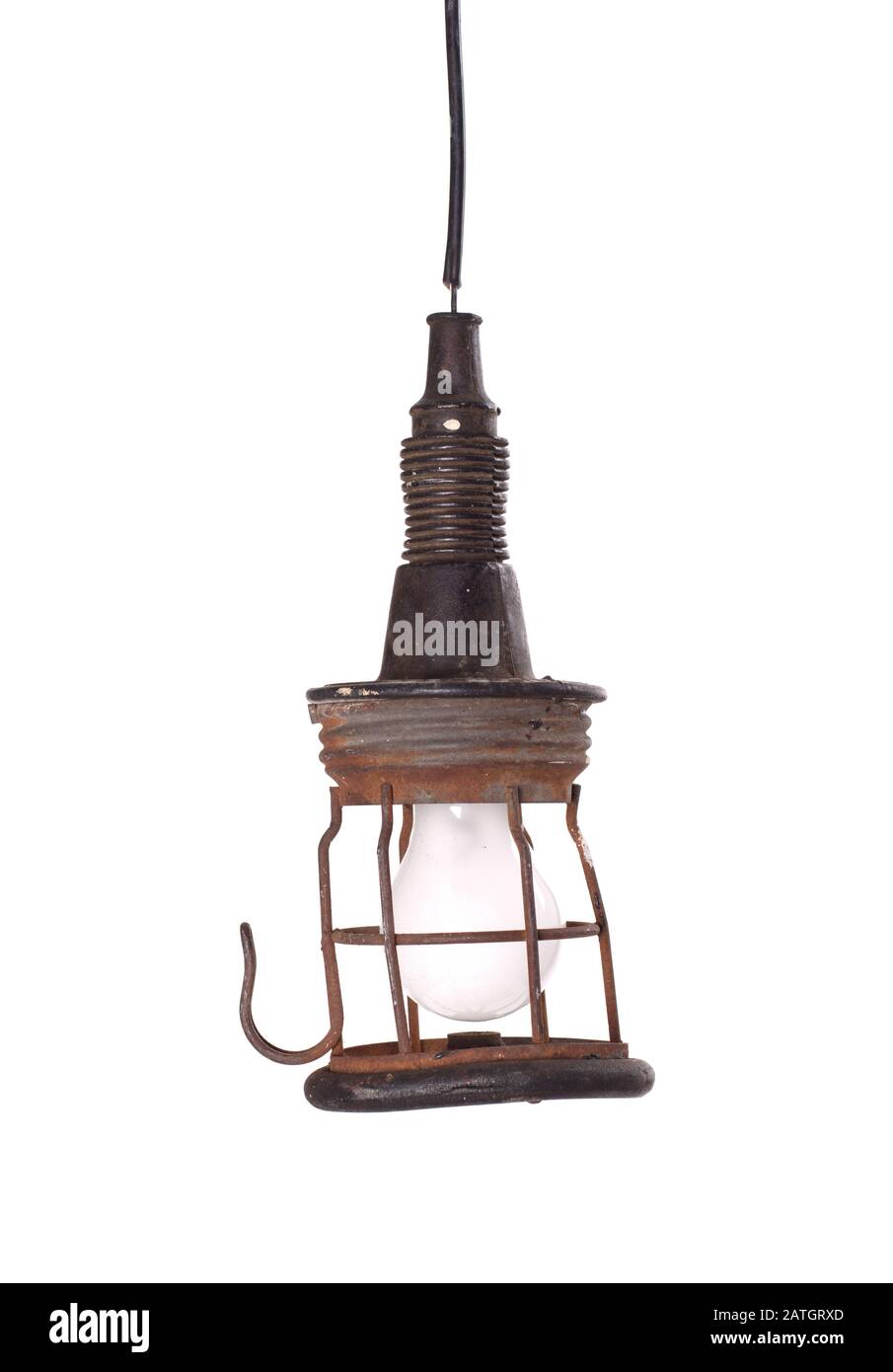 Old vintage light from the 70s, isolated Stock Photo - Alamy