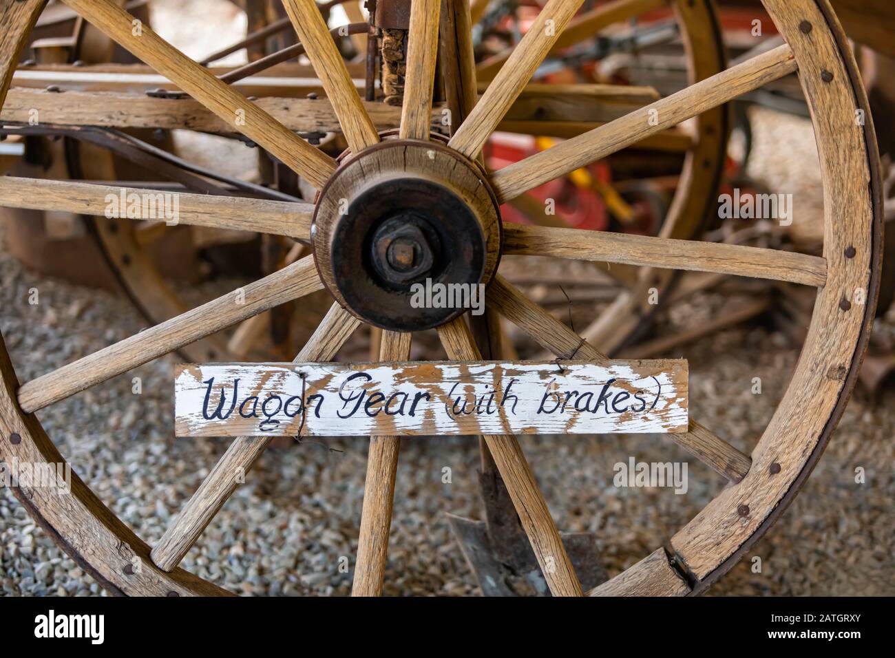 Wooden wagon brake hi-res stock photography and images - Alamy