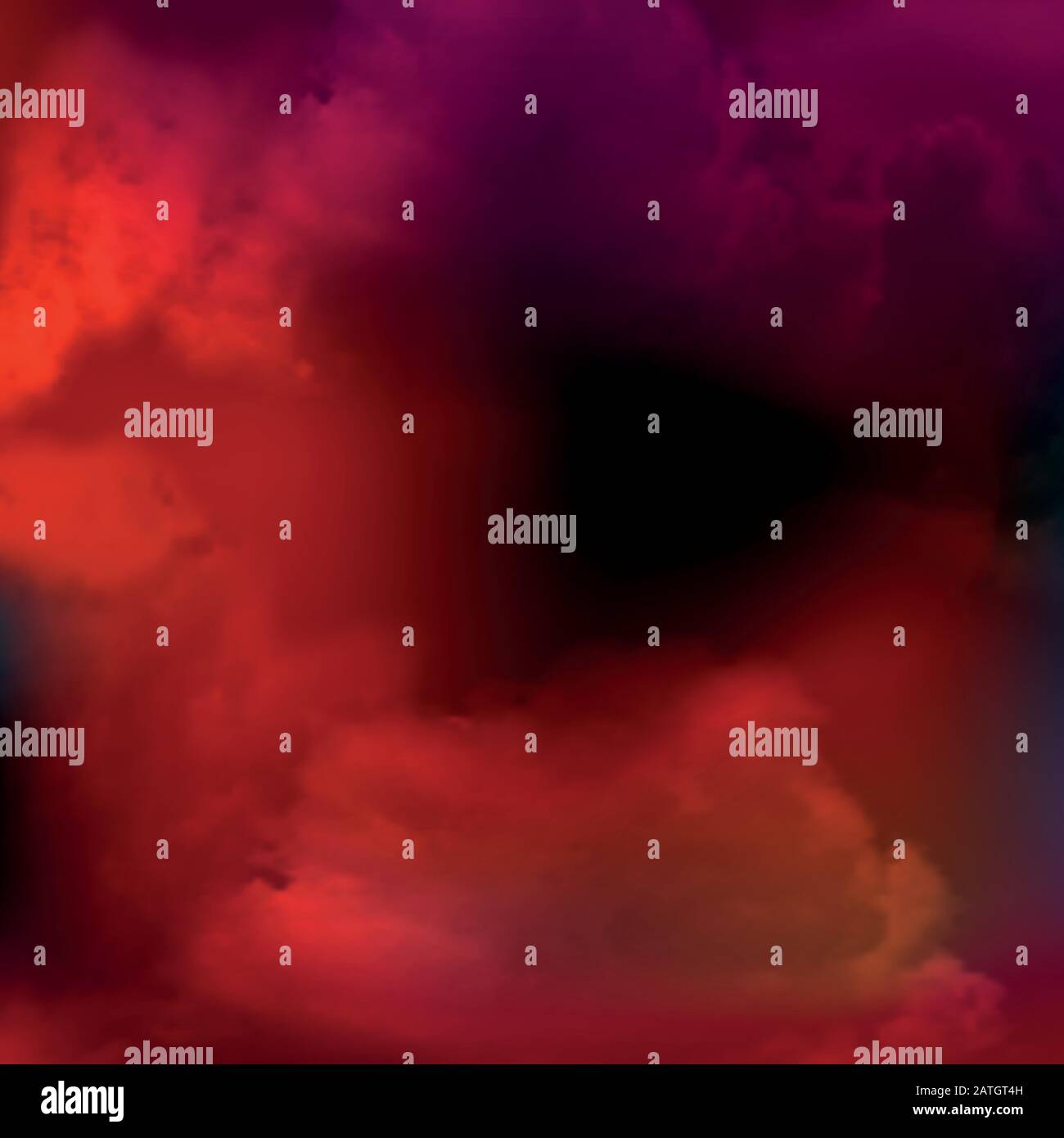 Danger cloudy sky. Dark red black background. Threat of military ...