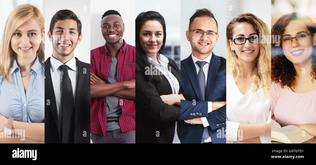 Collage business team work hi-res stock photography and images - Alamy