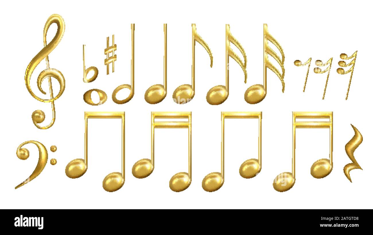 Colourful Music Notes Symbols