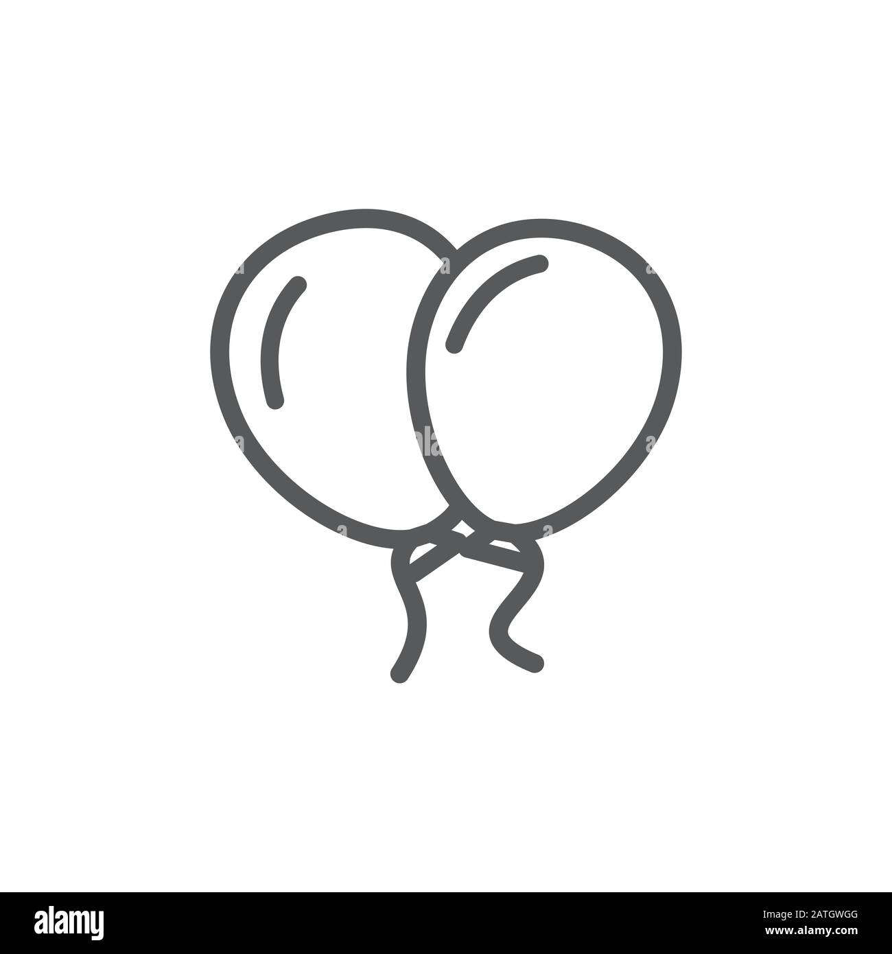 Balloon line icon on white background Stock Vector Image & Art - Alamy
