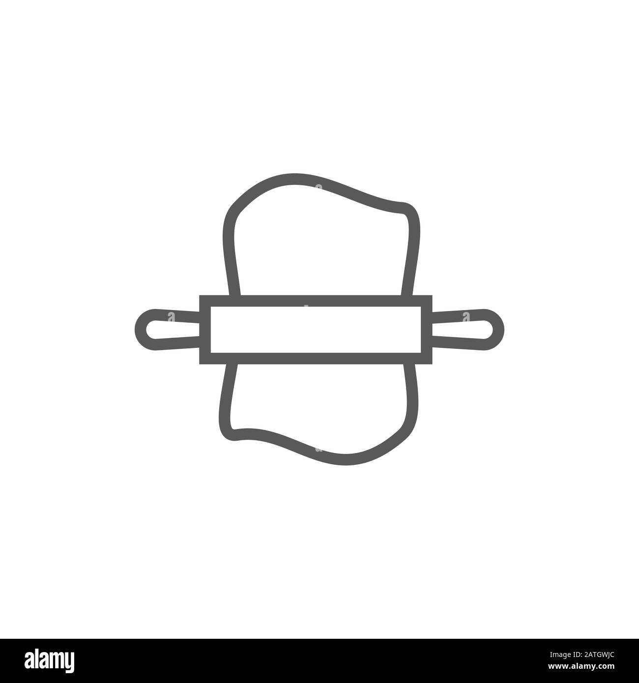 Rolling pin dough black Cut Out Stock Images & Pictures - Alamy