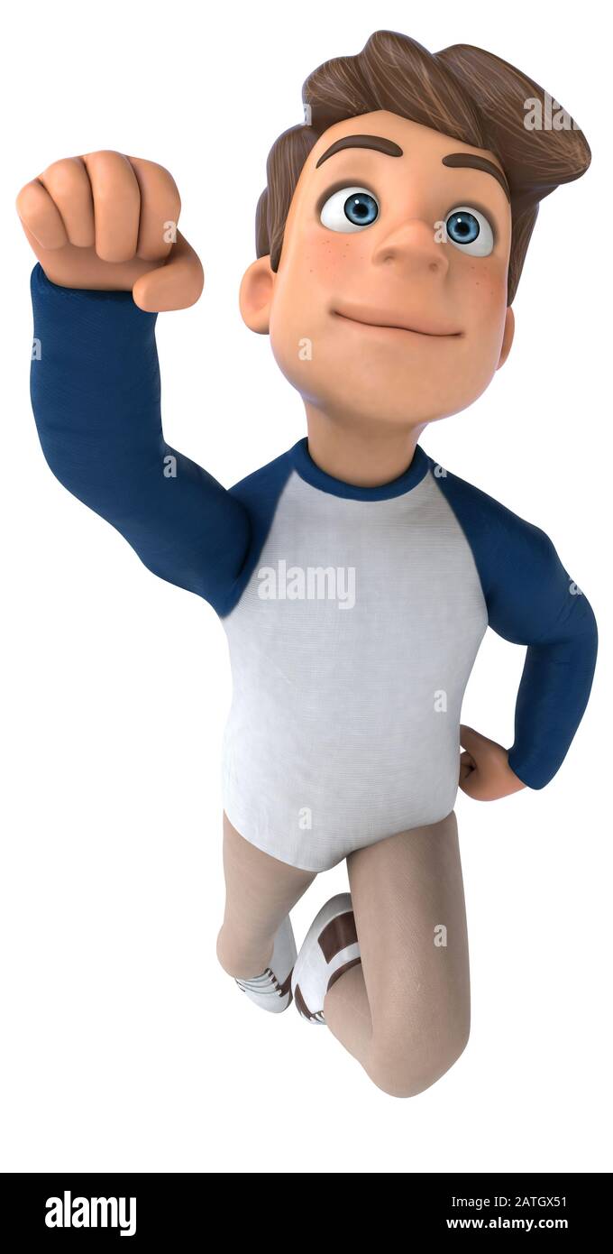 3D cartoon character fun teenager Stock Photo - Alamy