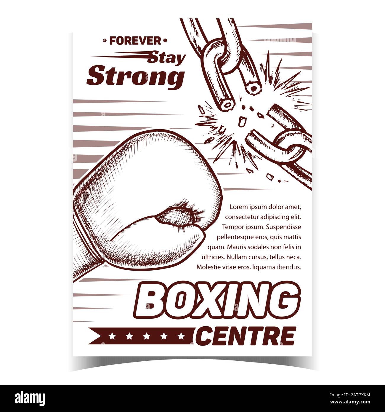Boxing Sport Centre Advertising Banner Vector Stock Vector Image & Art ...