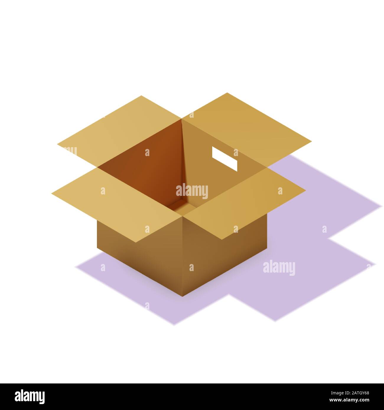 Isometric carton packaging box. 3D realistic icons. Box cardboard ...