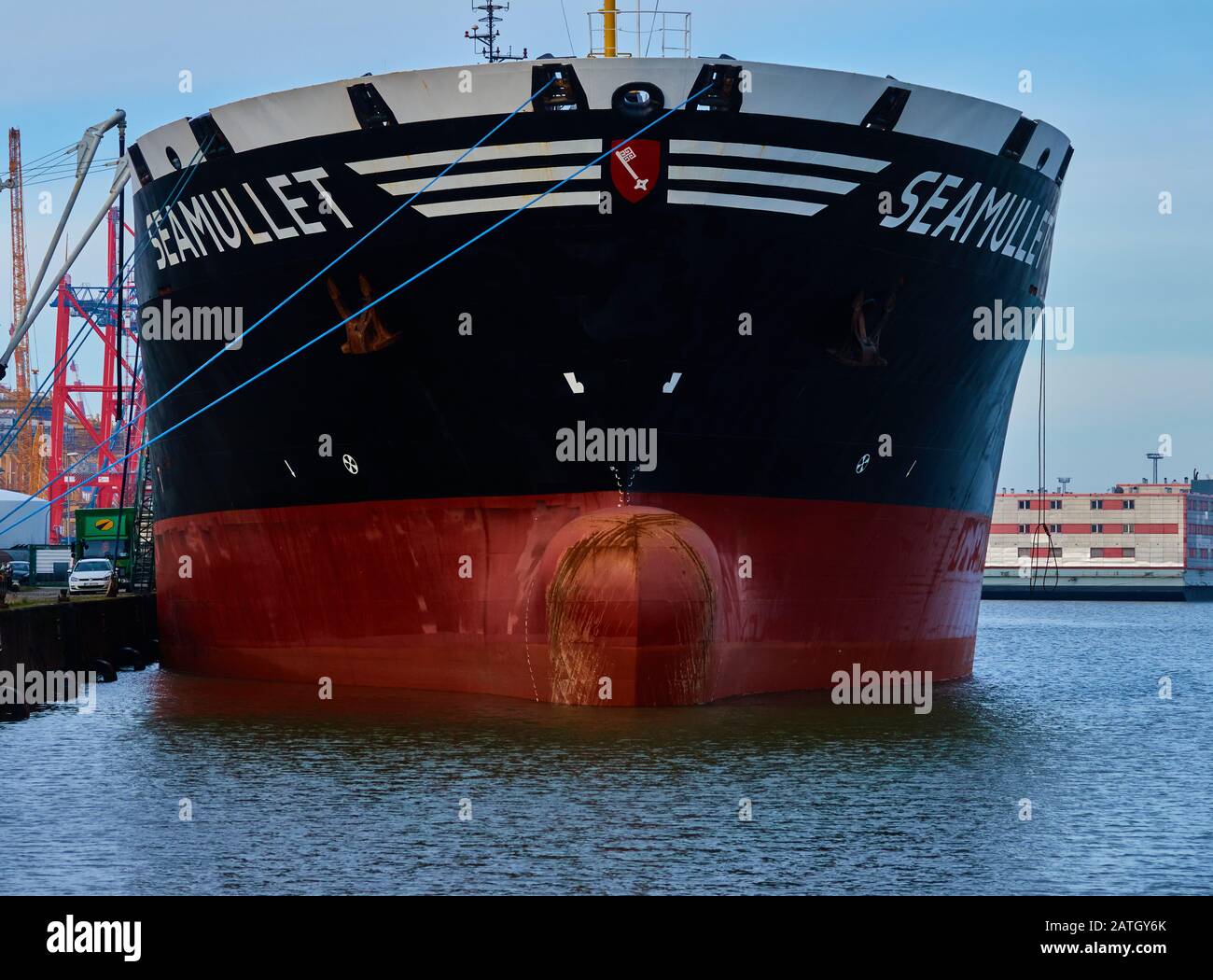 Bremerhaven, Germany, January 16., 2020: The Seamullet, a German tanker ...