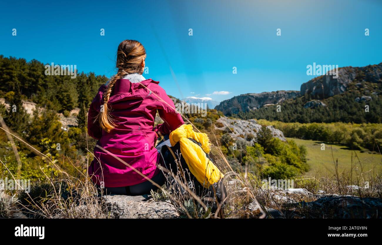 Woman having rest from hi-res stock photography and images - Alamy