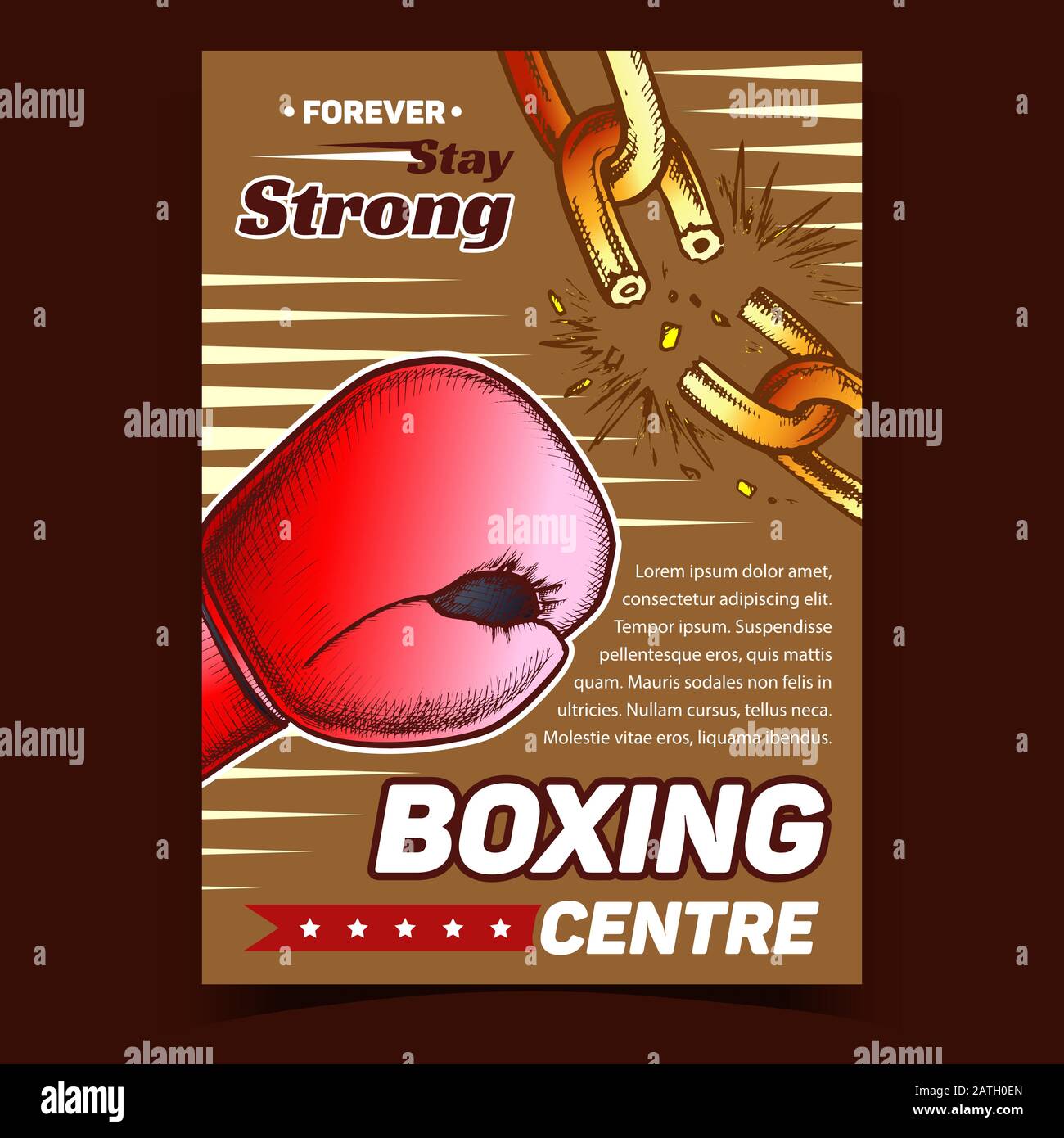 Boxing Sport Centre Advertising Banner Vector Stock Vector Image & Art ...