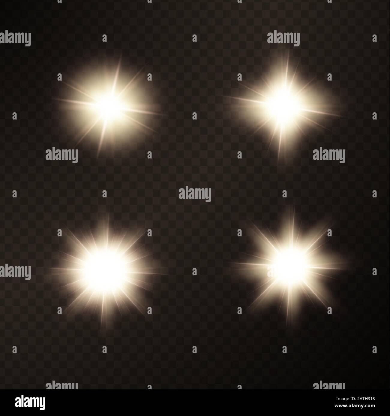 Sunlight or lens flare glowing light from a camera shooting burst of a ...