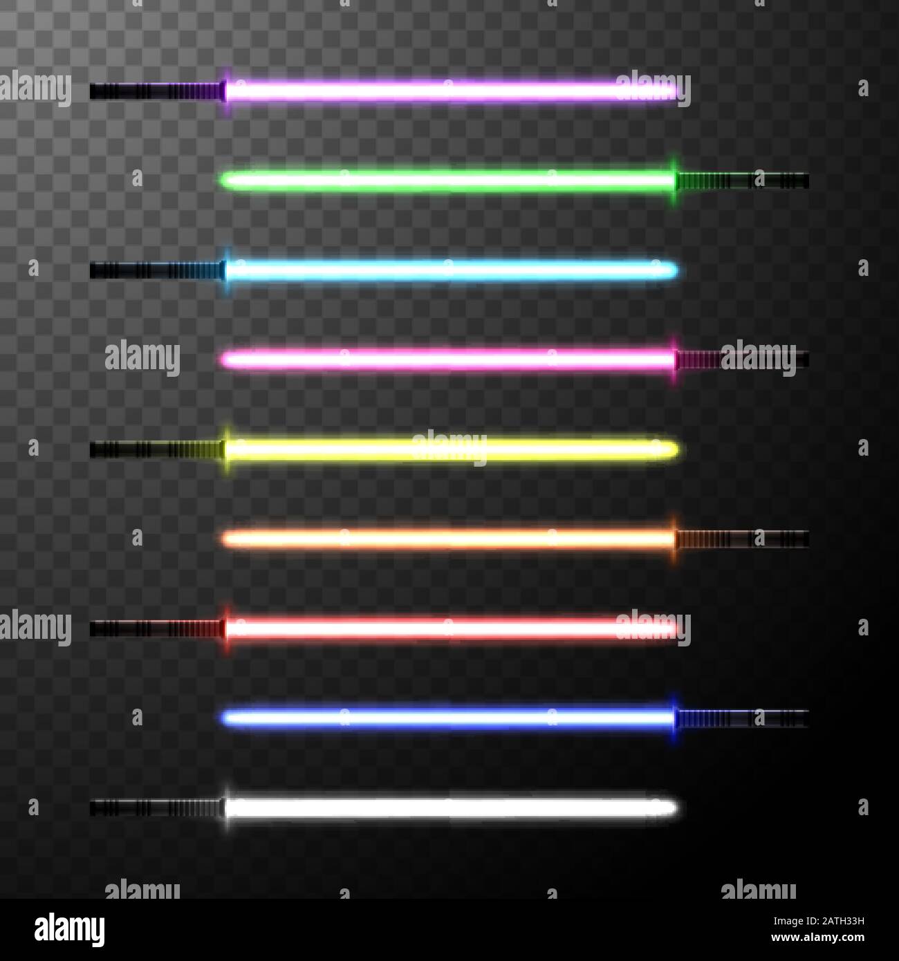 Isolated light sword. Laser melee weapon for the fight during the ...