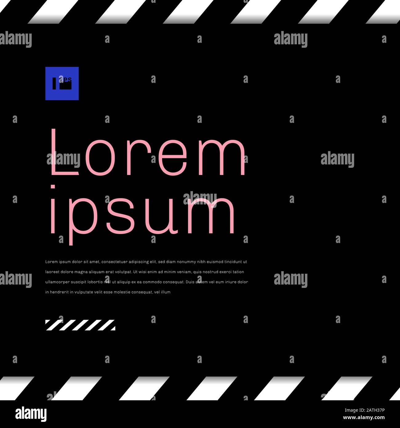 Abstract striped black and white diagonal background with space for ...