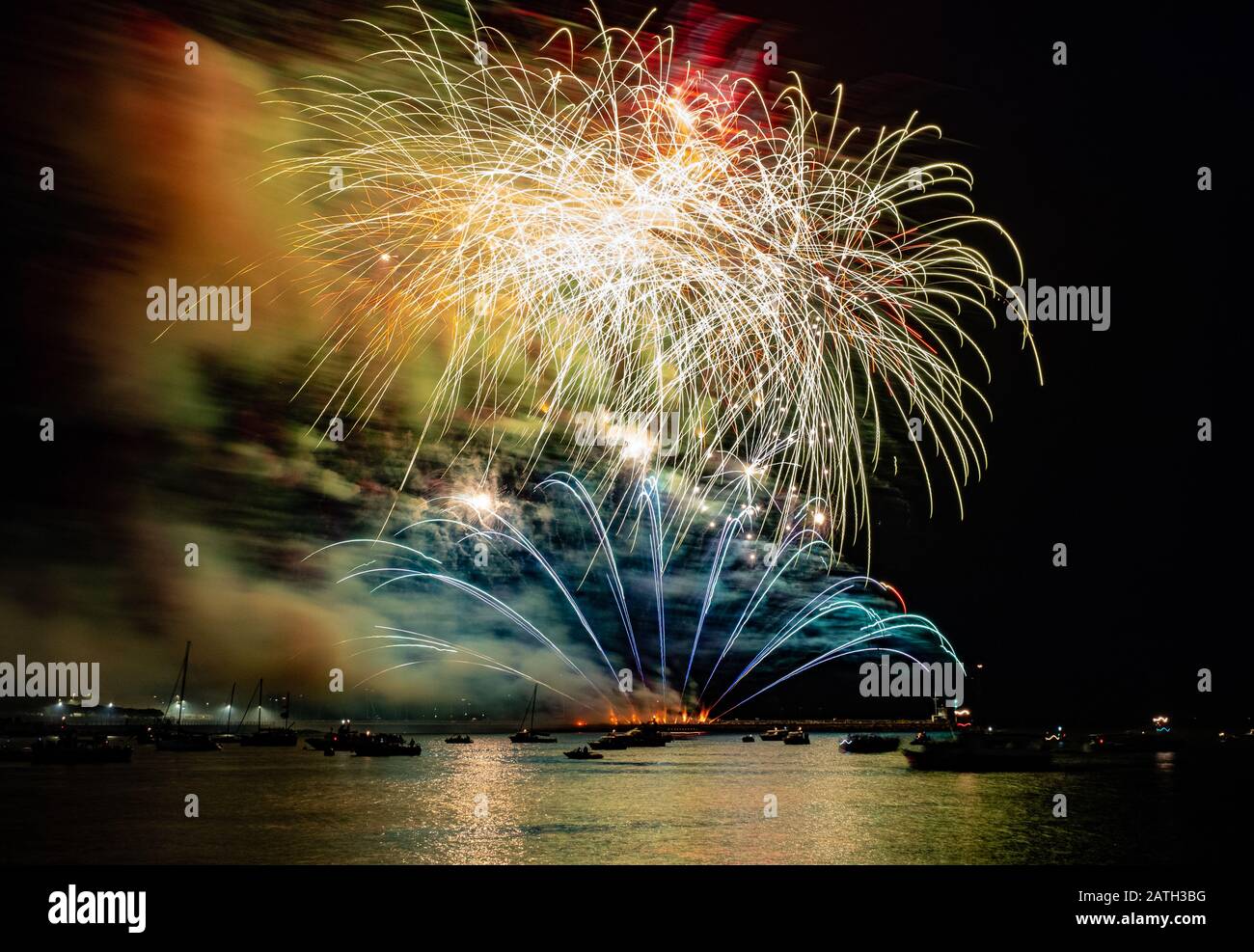 Image from the firework displays at the British Firework Championships ...