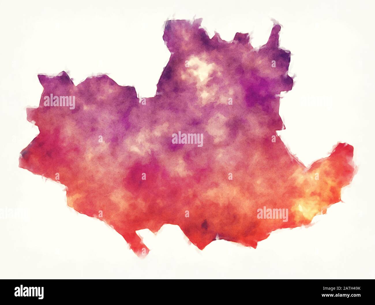 Kolubara district watercolor map of Serbia Stock Photo - Alamy