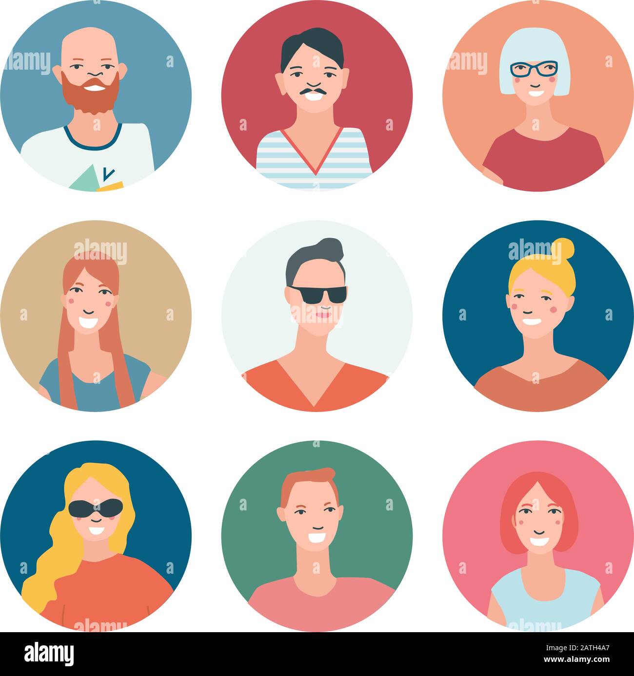 Men with colourful faces Stock Vector Images - Alamy
