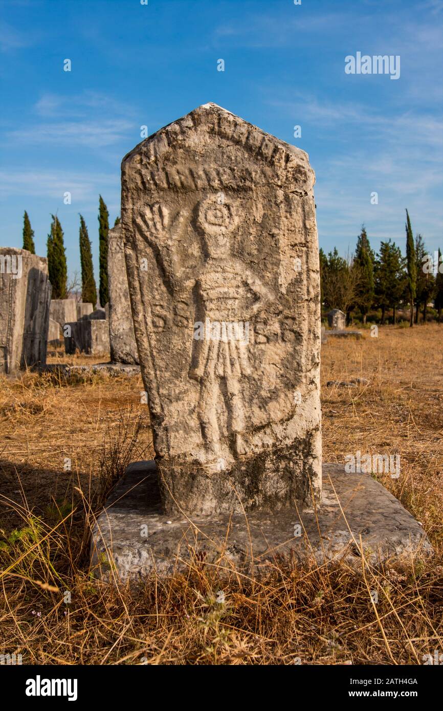 Tombstone located in Radimlja near town of Stolac. Stećak is the name ...