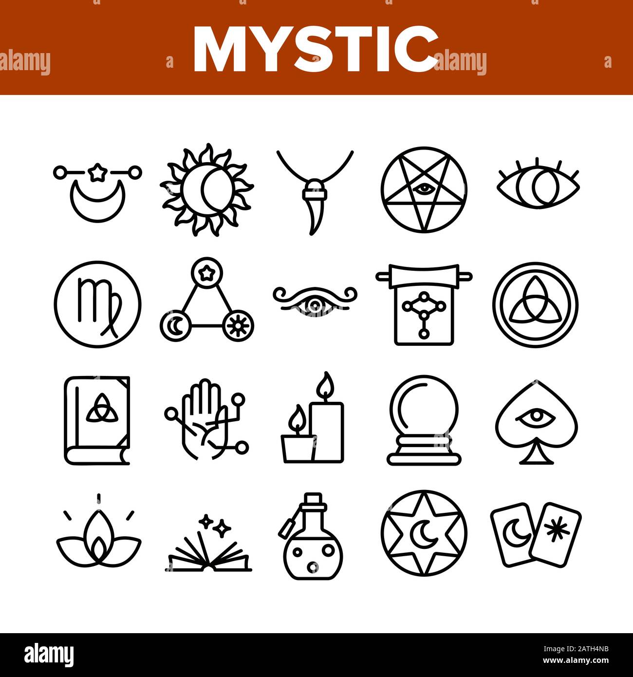 Mystic Symbol Tool Collection Icons Set Vector Stock Vector Image & Art ...