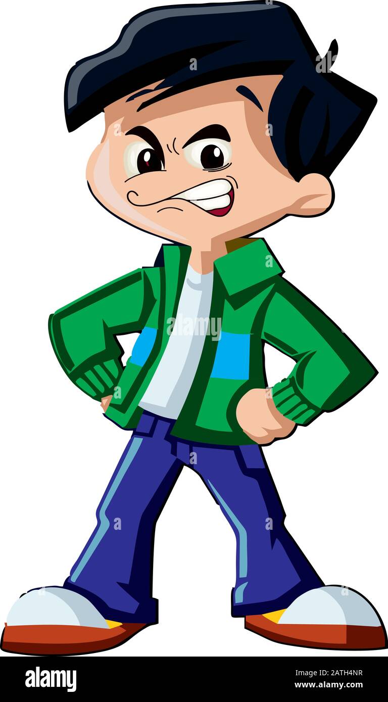 Cute boy in green Cut Out Stock Images & Pictures - Alamy