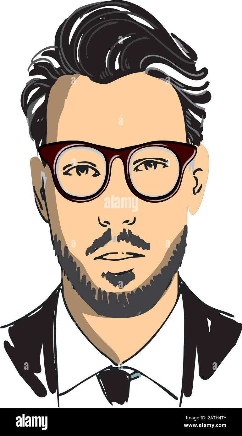 Businessman drawing chart in Stock Vector Images - Alamy