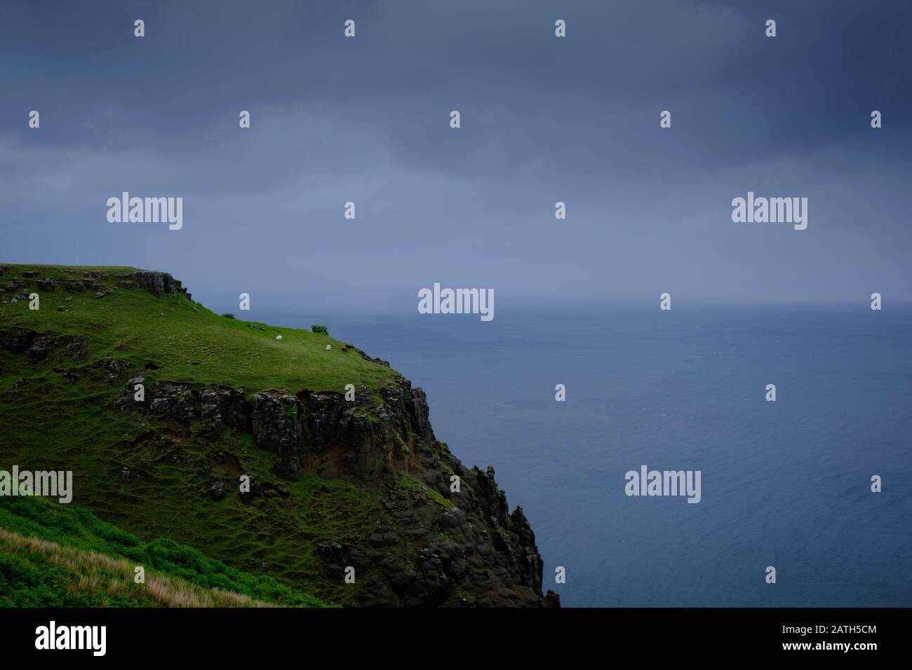 Lealt Waterfall viewpoint Isle of Skye Highlands Scotland Stock Photo ...