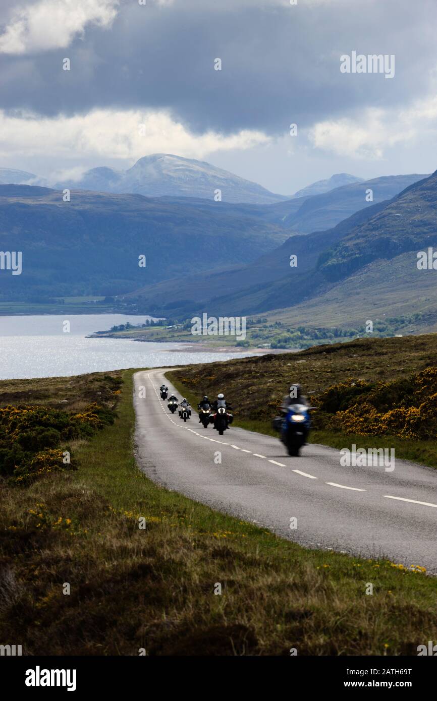 A832 Little Loch Broom Garve Ross-shire HIghland Scotland Stock Photo ...