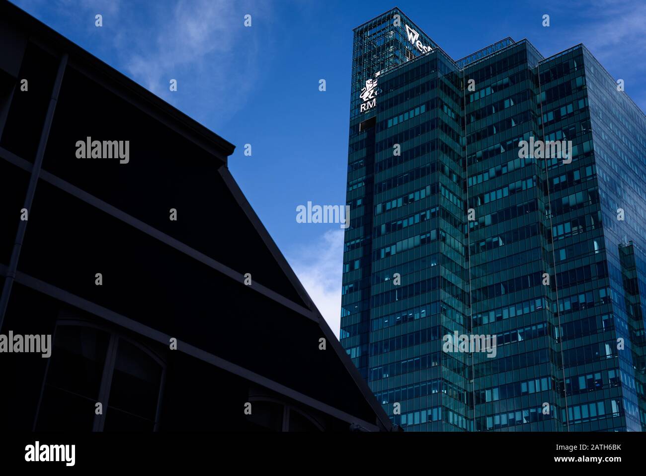 The offices of Rand Merchant Bank in the South African port city of ...