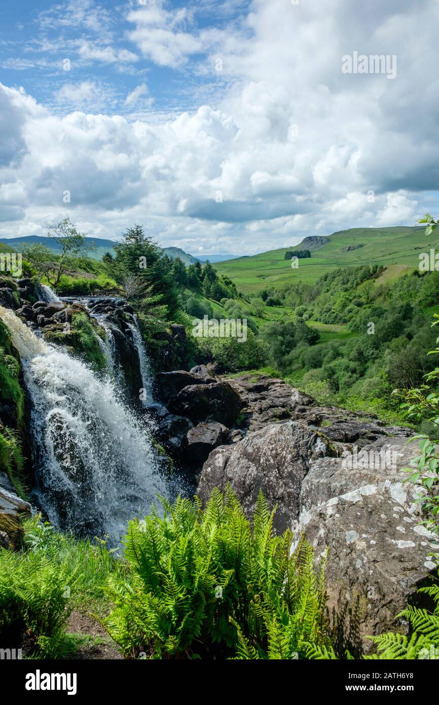 The Loup of Fintry Waterfall Fintry Stirlingshire Scotland Stock Photo ...