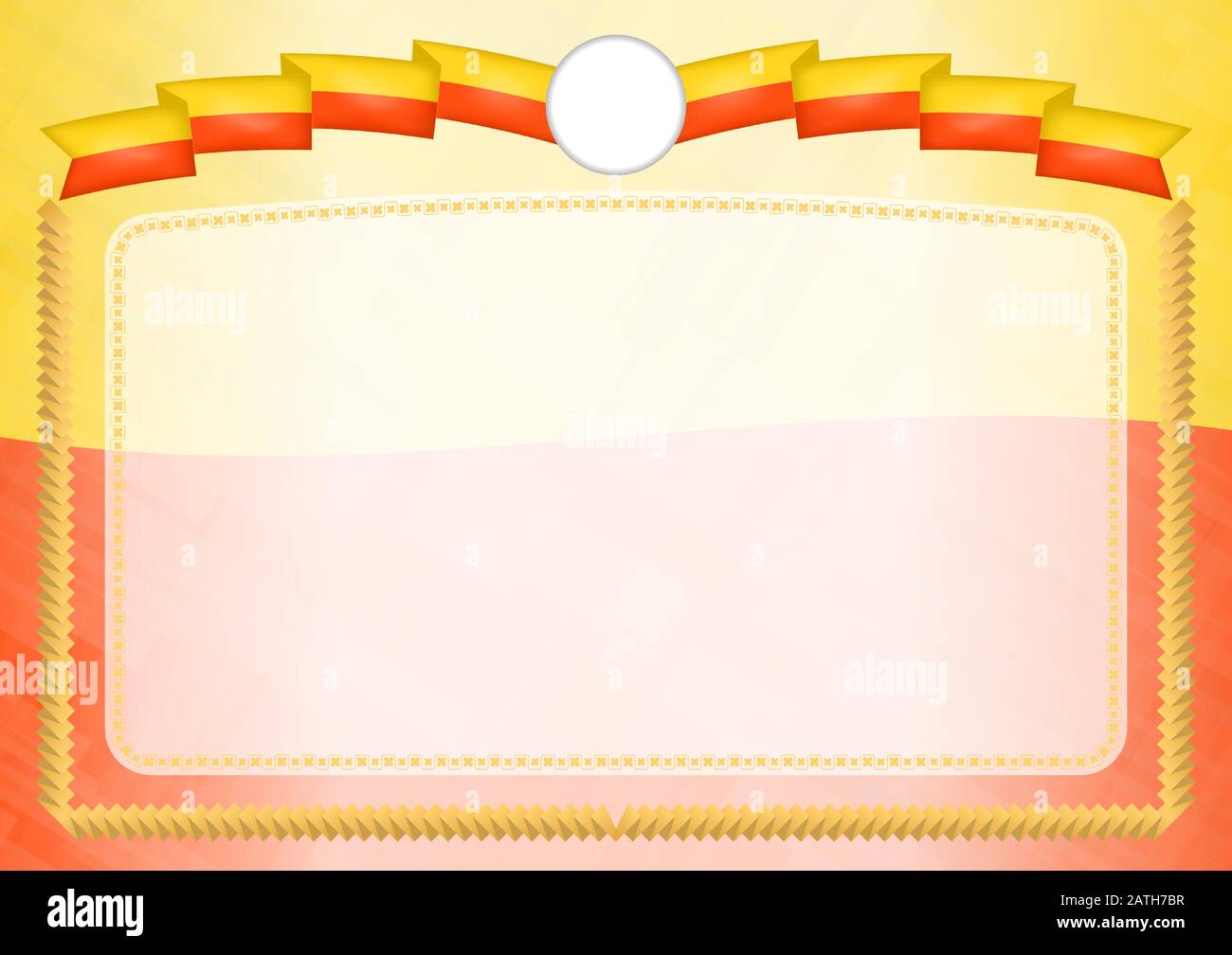 Border made with Bhutan national flag. Brush stroke frame. Template ...