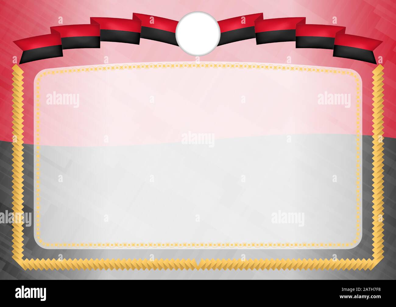 Border made with Papua New Guinea national flag. Brush stroke frame ...