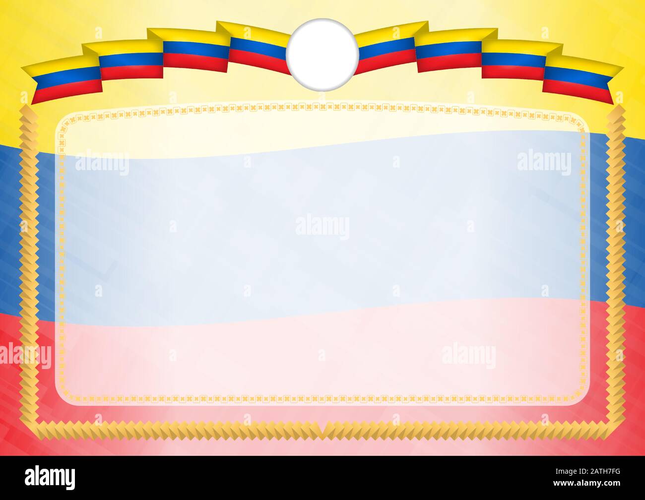 Border made with Ecuador national flag. Brush stroke frame. Template ...