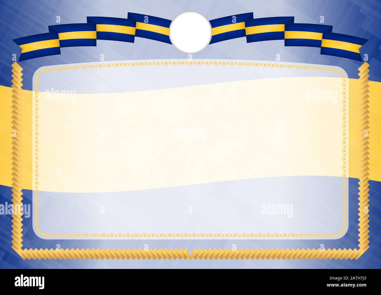 Border made with Barbados national flag. Brush stroke frame. Template ...