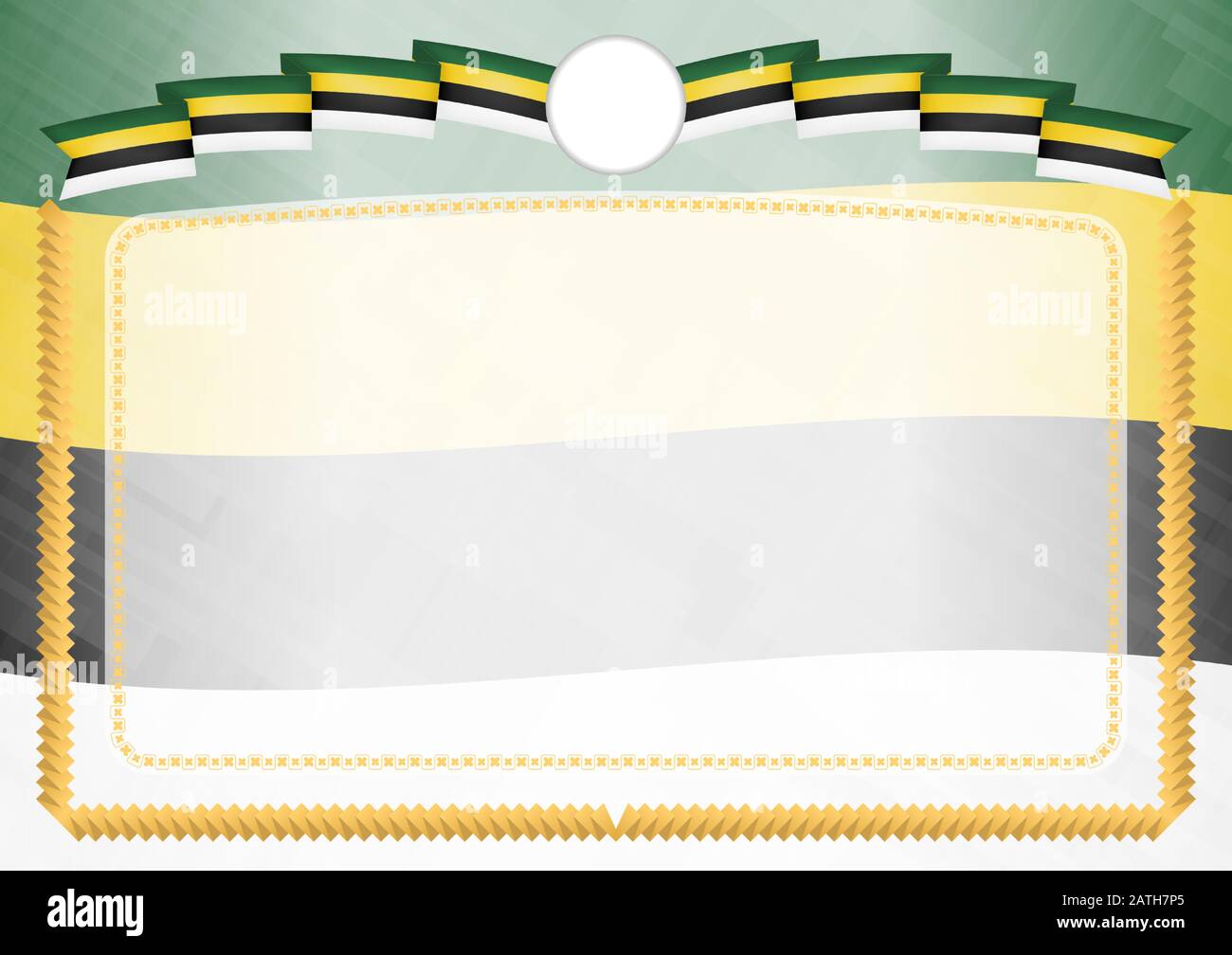 Border made with Dominica national flag. Brush stroke frame. Template ...