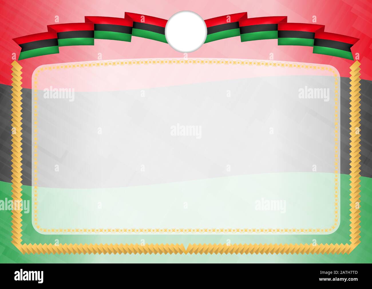 Border made with Libya national flag. Brush stroke frame. Template ...