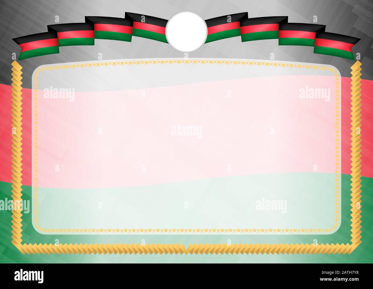 Border made with Afghanistan national flag. Brush stroke frame ...