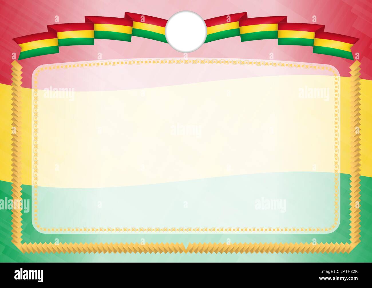Border made with Guyana national flag. Brush stroke frame. Template elements for your ...