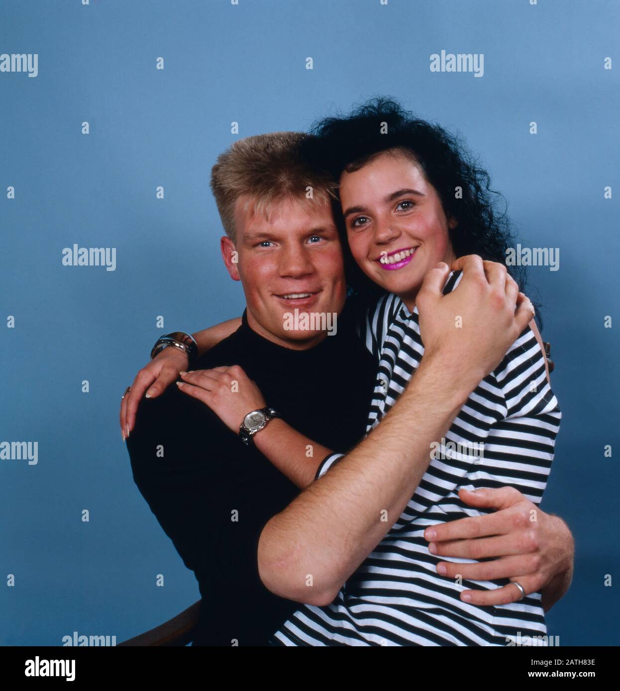 Der Boxer Andreas Schnieders porträtiert mit seiner Freundin ...