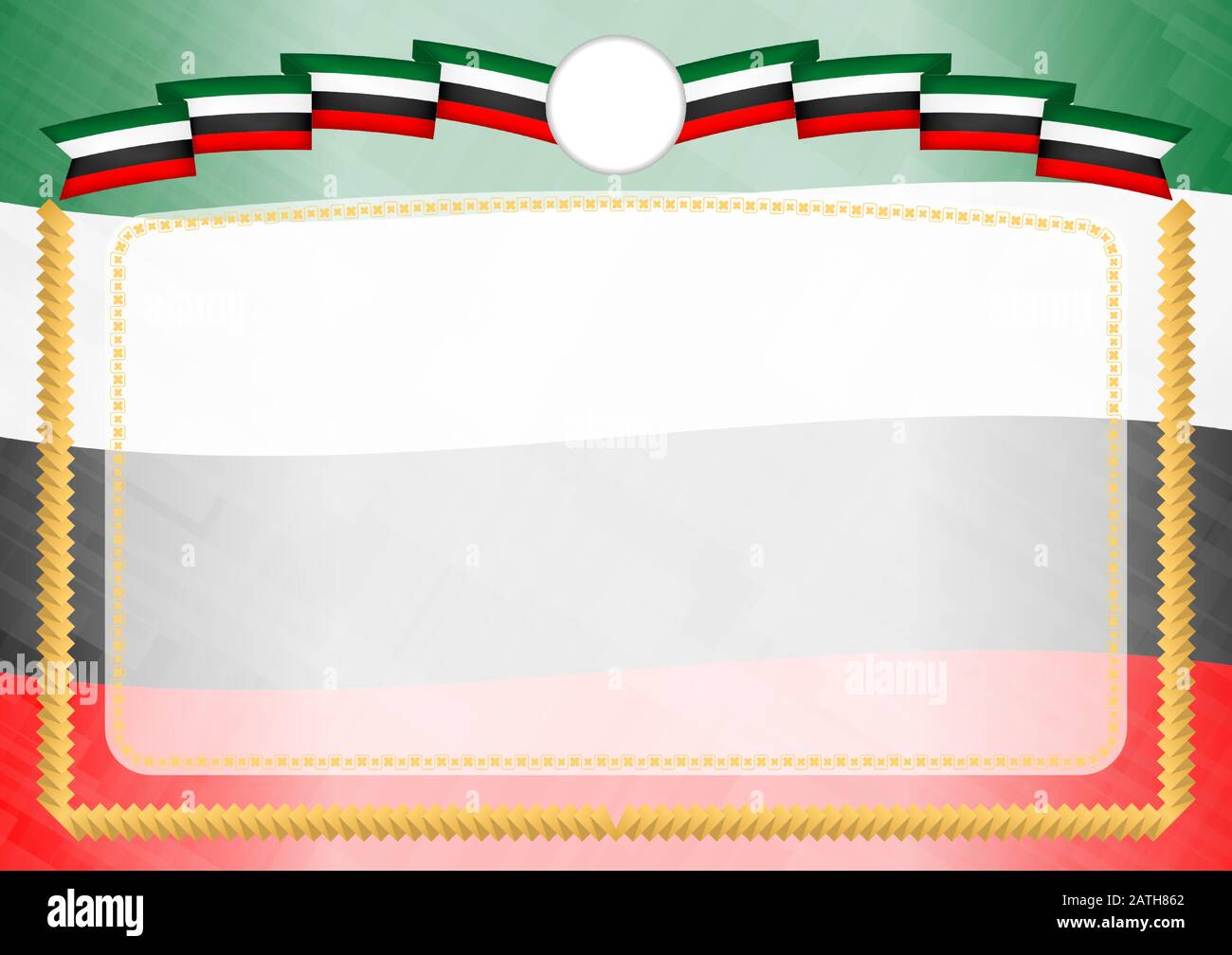 Border made with United Arab Emirates national flag. Brush stroke frame ...
