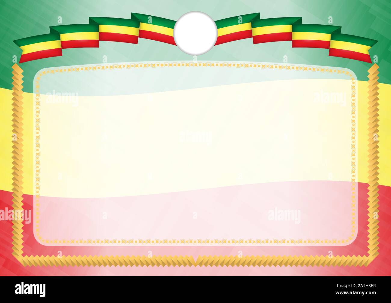Border made with Senegal national flag. Brush stroke frame. Template ...