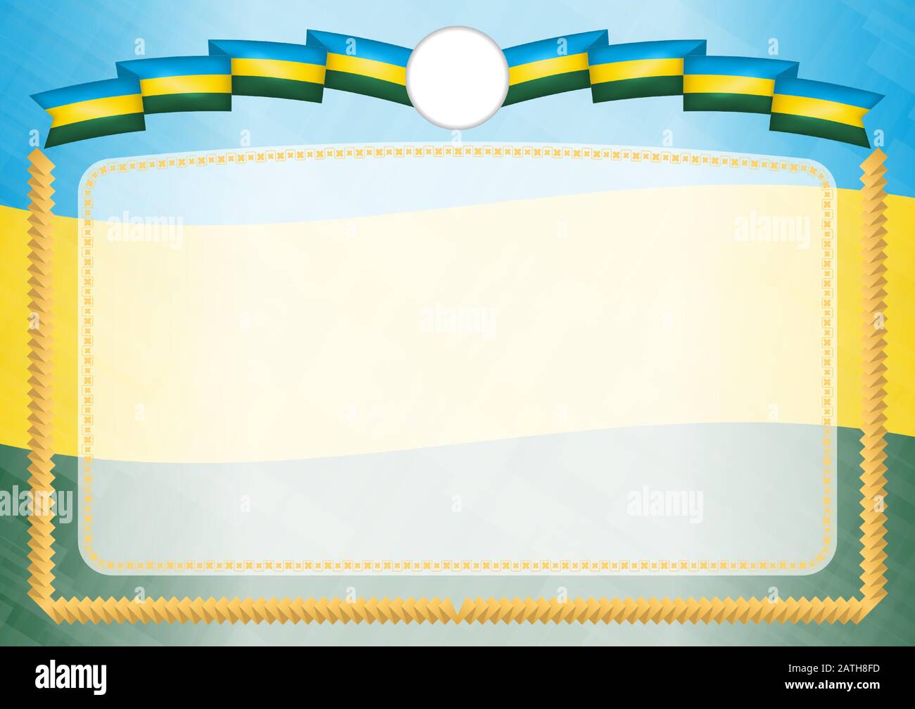 Border made with Rwanda national flag. Brush stroke frame. Template ...