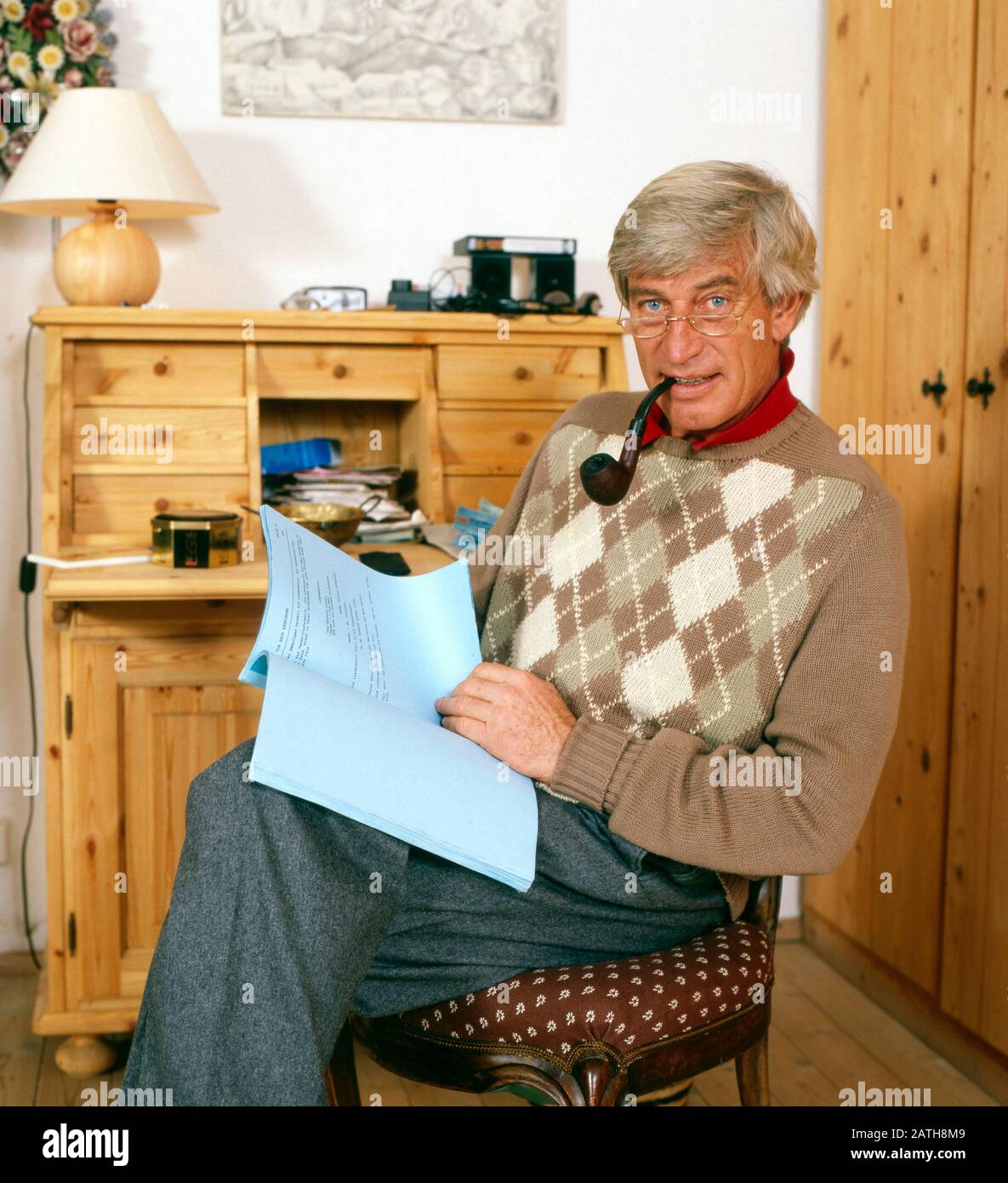 Ein Bild von dem deutschen Schauspieler Siegfried Rauch in seinem Haus ...