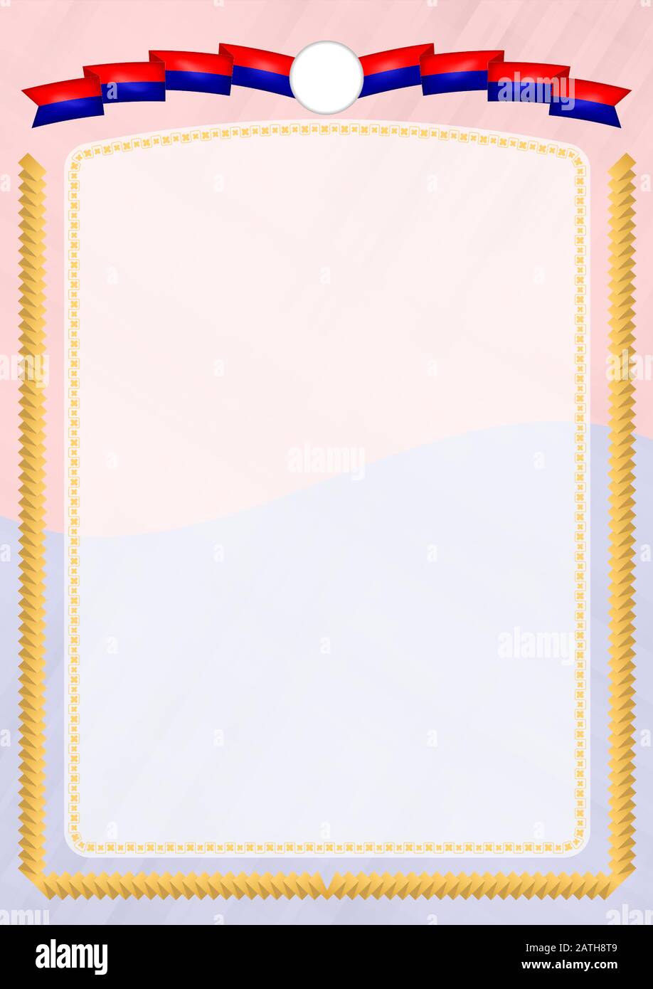 Border made with Taiwan national flag. Brush stroke frame. Template ...