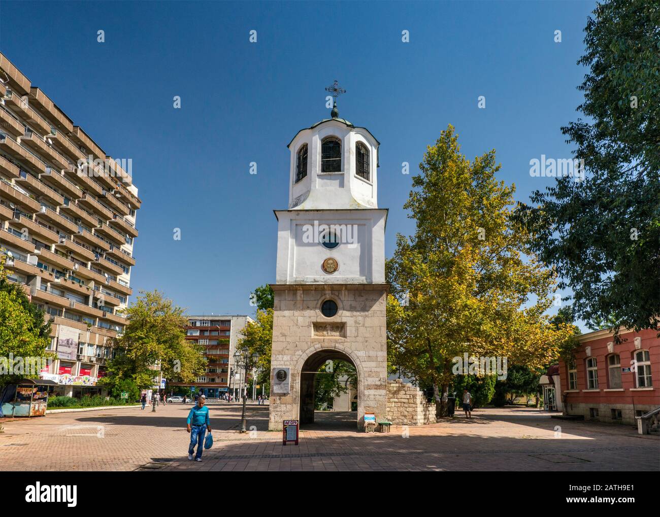 Bell tower at Church of Sveti Nikolai (St Nicholas), 1834, in Pleven ...