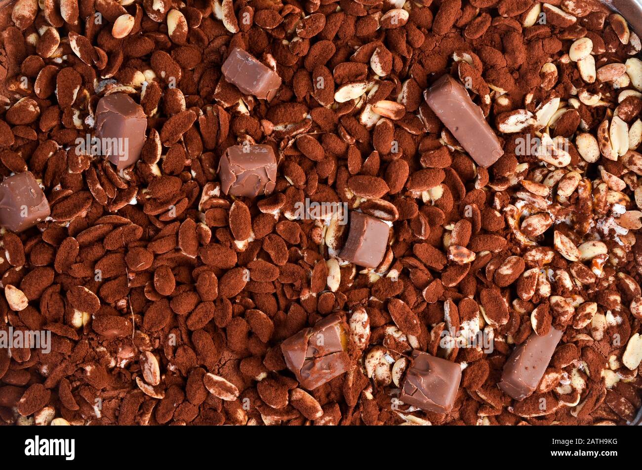 Chocolate ice cream. Top view Stock Photo - Alamy
