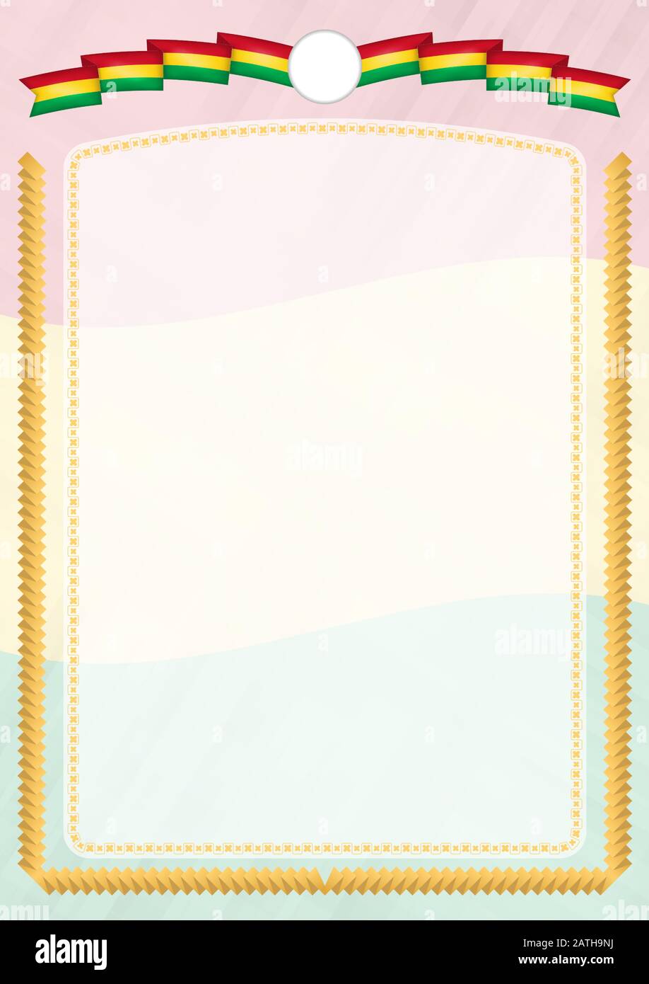 Border made with Guyana national flag. Brush stroke frame. Template elements for your ...