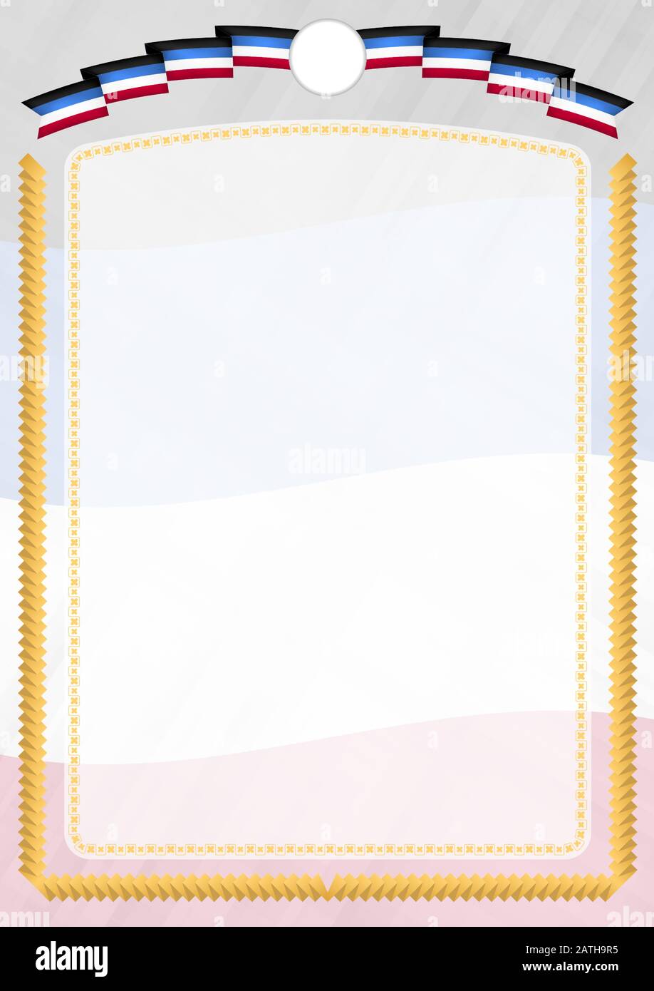 Border made with Antigua and Barbuda national flag. Brush stroke frame ...