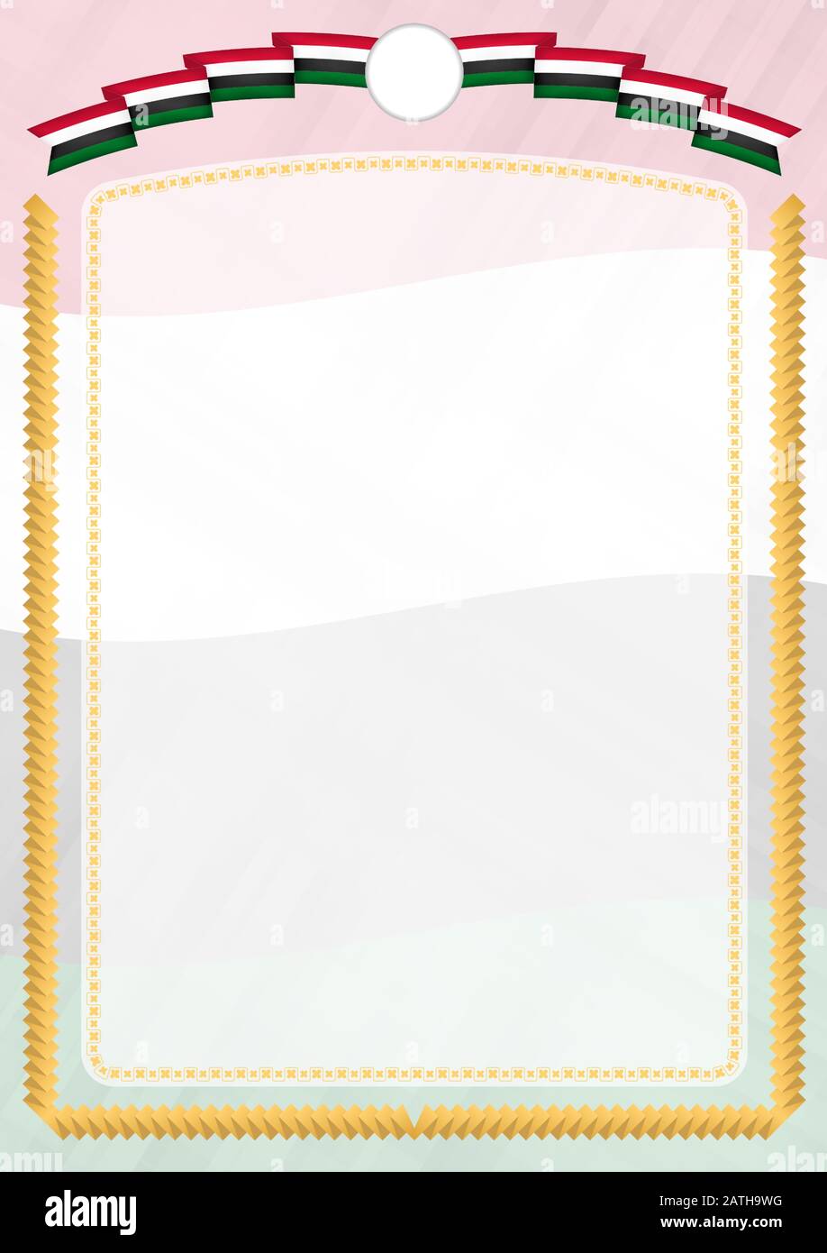 Border made with Sudan national flag. Brush stroke frame. Template ...