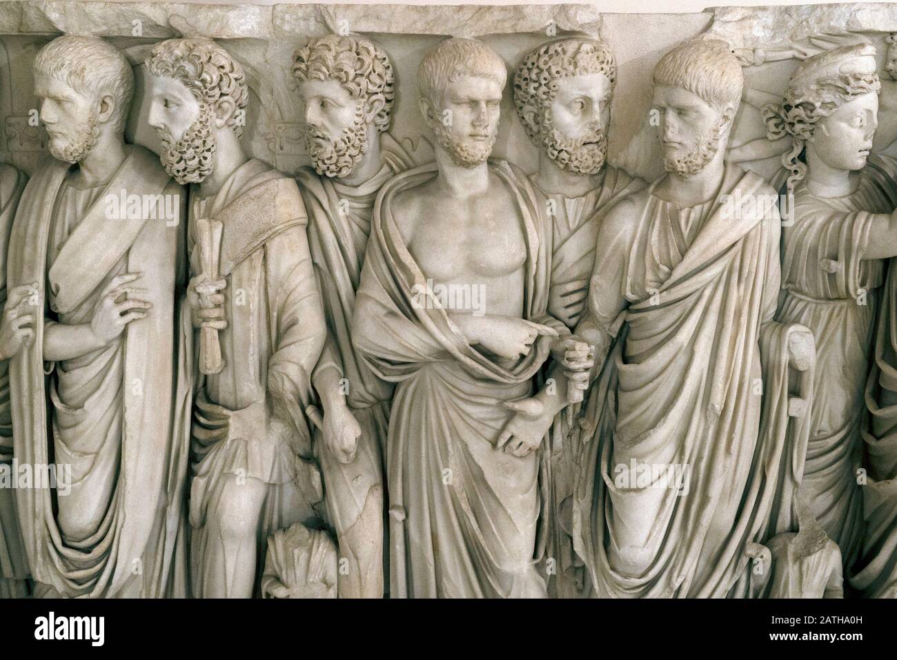 old roman marble statue detail Stock Photo - Alamy