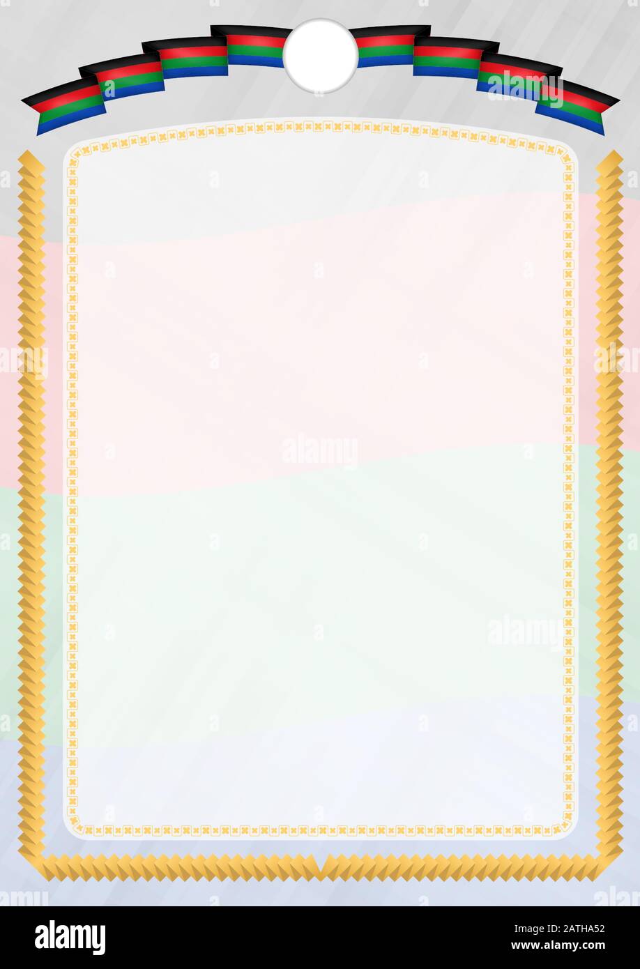 Border made with South Sudan national flag. Brush stroke frame ...